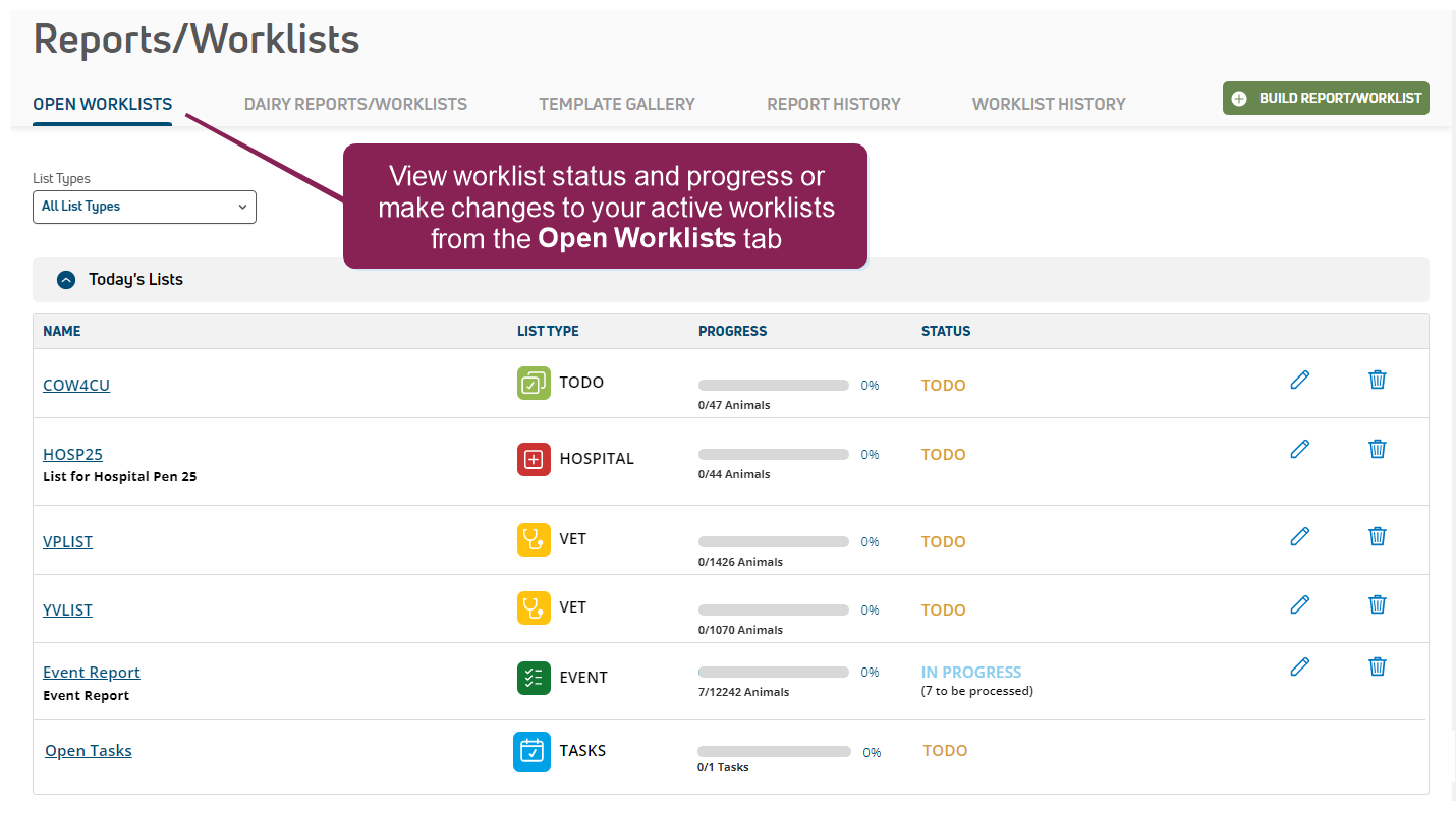 Process Open Worklist in PULSE
